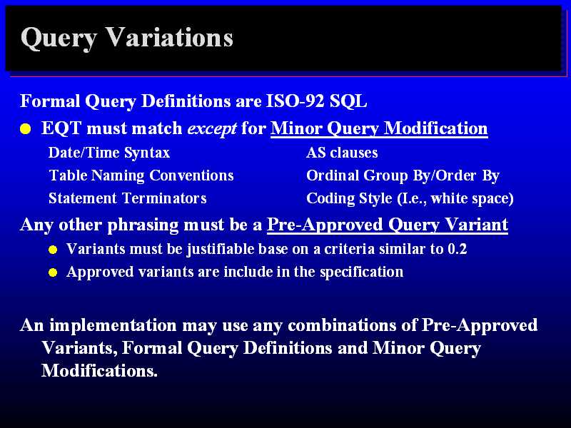 Query Variations